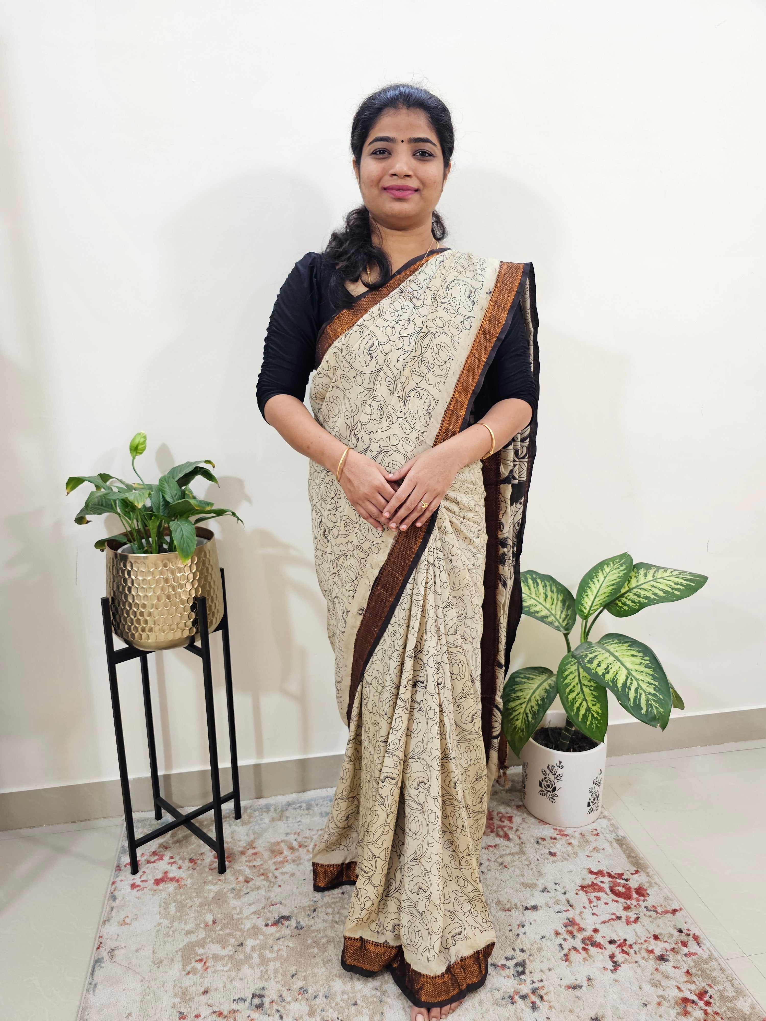 Chennuri Silk - Kalamkari Pattern – Looms Legacy
